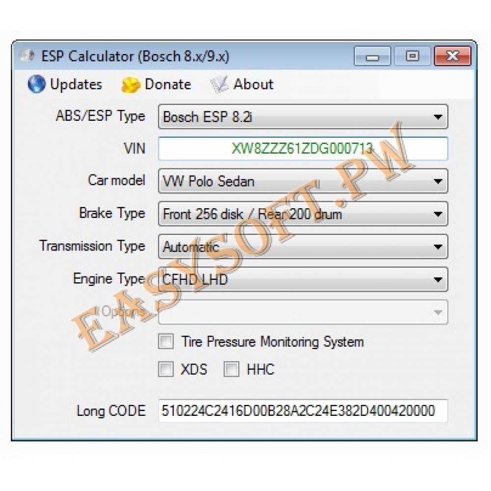 Bosch 8 x 9 x ESP Calculator Bosch 8 x 9 x ESP Calculator